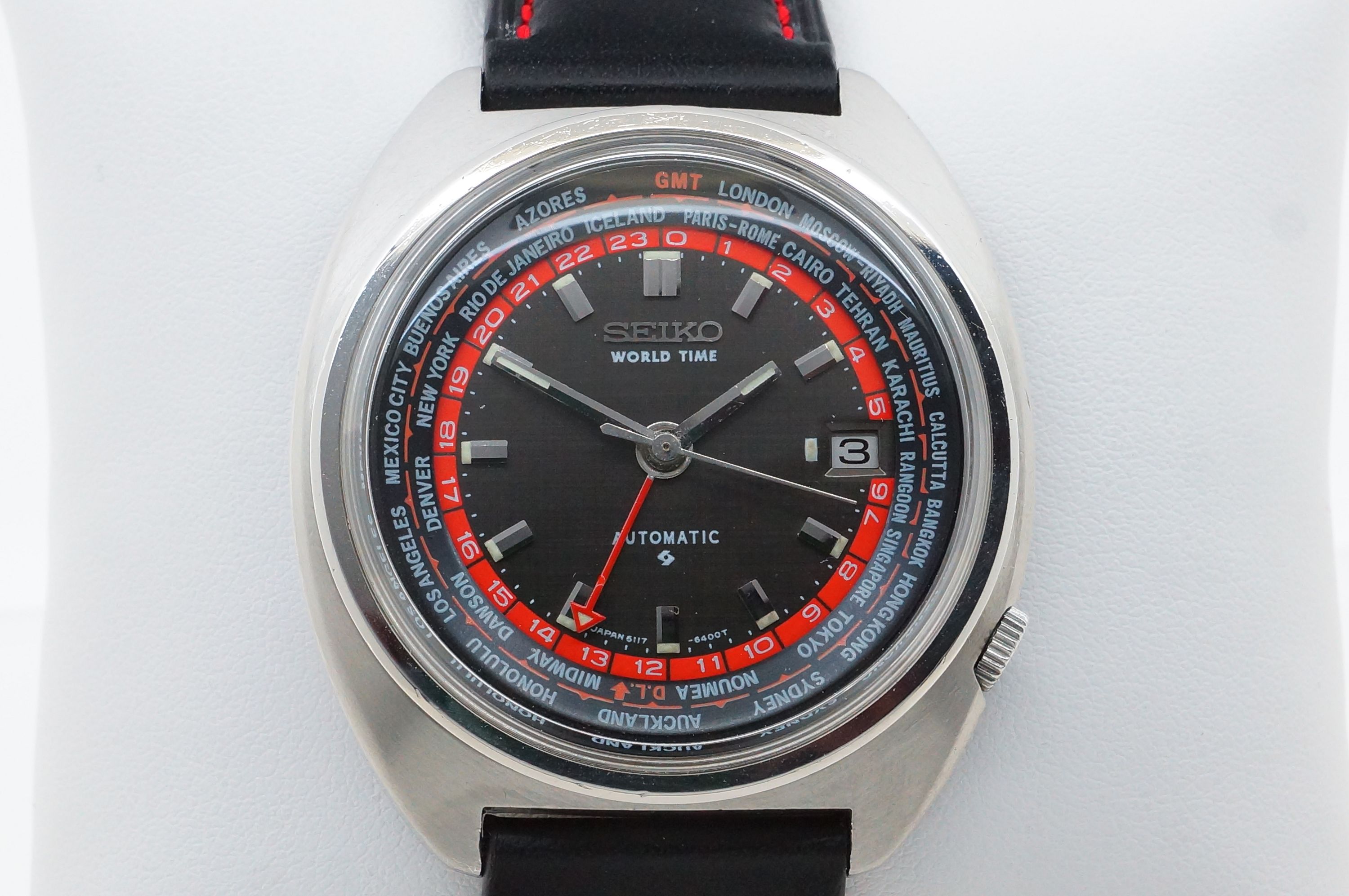 Seiko World Time Automatic GMT Ref. 6117-6400 Kaliber 6117B Herrenuhr 70er